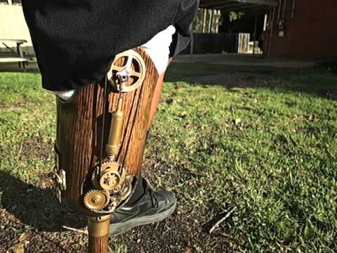 Watch the gears turn on this impressive steampunk prosthetic leg